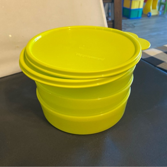Tupperware | Kitchen | Tupperware Lime Green Storage Bowl Set 3 | Poshmark